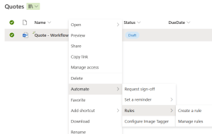 SharePoint Document Library Rules – SharePoint Moments